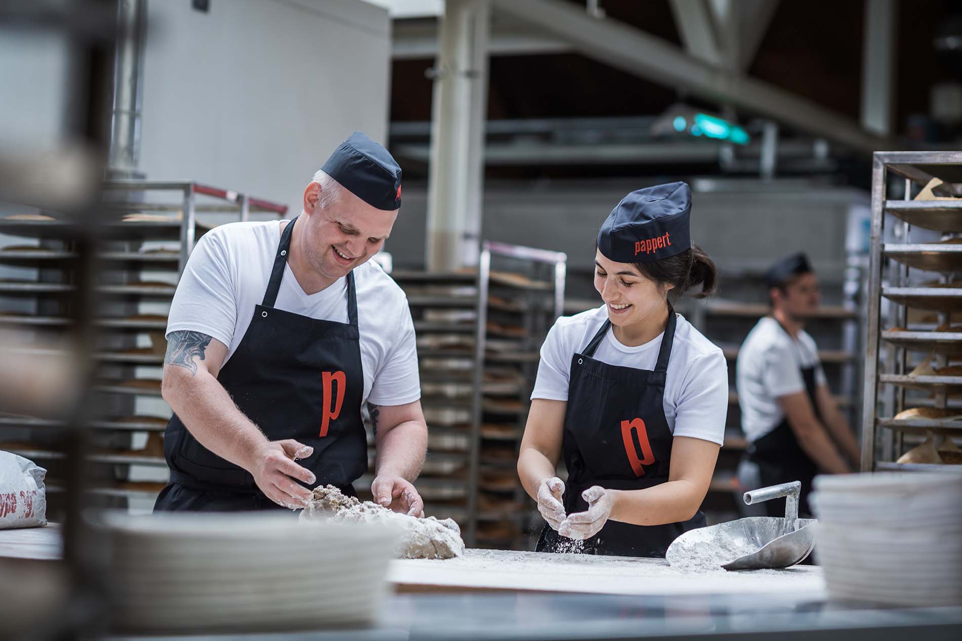 Arbeite als Bäcker in der Backstube von Pappert